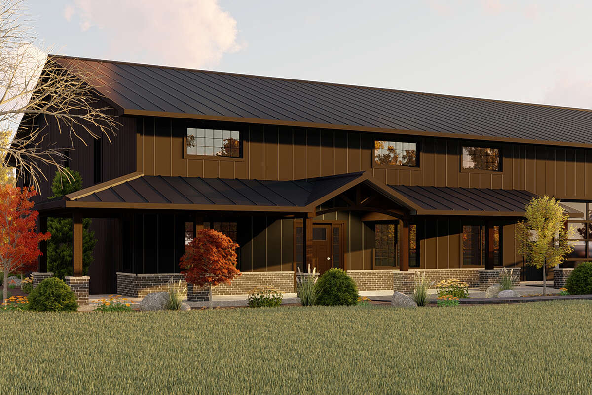 Barn Plan - 4,913 Square Feet, 4 Bedrooms, 3.5 Bathrooms | Floor Plan ...
