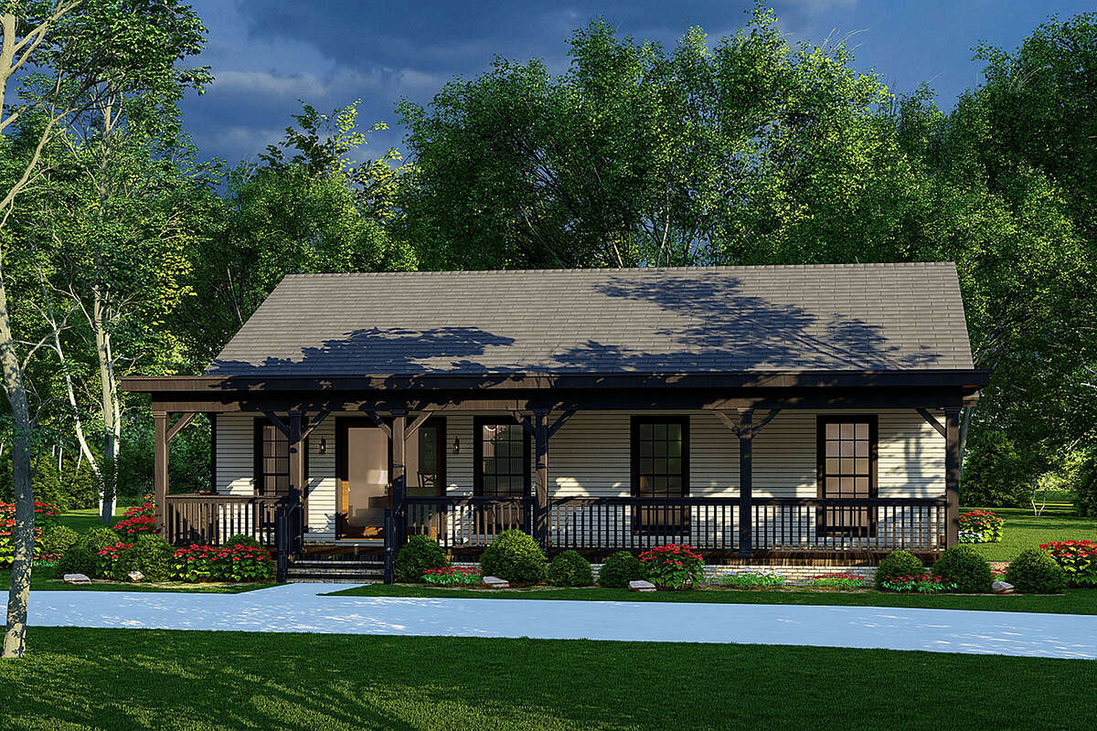 Cabin Plan - 1,367 Square Feet, 2 Bedrooms, 2.5 Bathrooms | Floor Plan #8318-00268 | America's ...