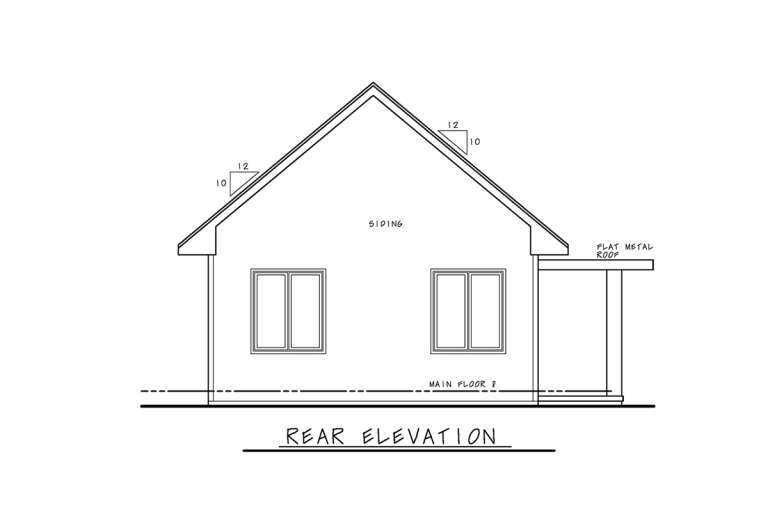 Modern Farmhouse Plan - 682 Square Feet, 2 Bedrooms, 1 Bathroom | Floor ...