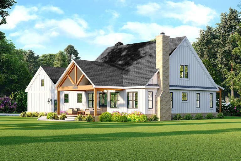 Modern Farmhouse Plan - 2,200 Square Feet, 3 Bedrooms, 2 Bathrooms ...