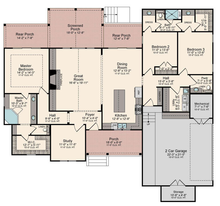 Modern Farmhouse Plan - 2,102 Square Feet, 3 Bedrooms, 2.5 Bathrooms ...
