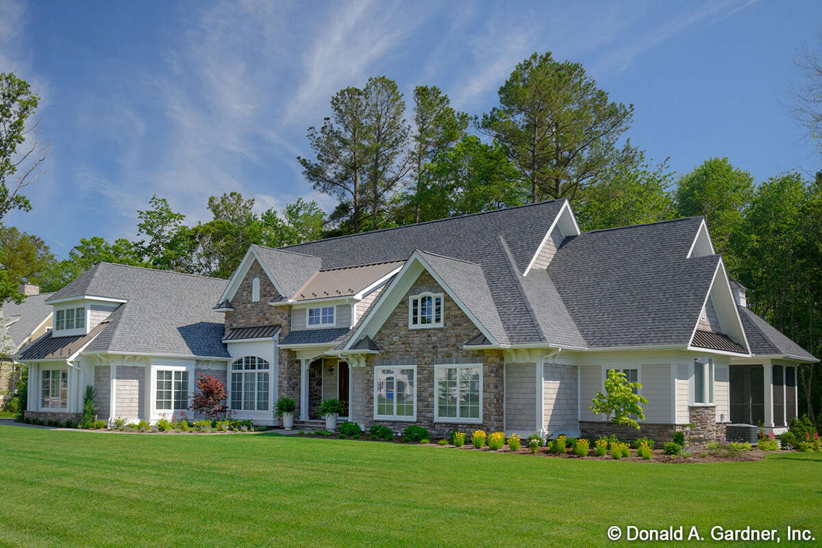 Beautiful Southern Home Elevation Southern Plan: 1,698 Square Feet, 3