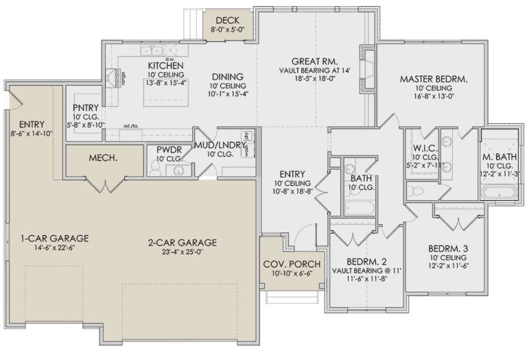 Modern Plan - 2,200 Square Feet, 3 Bedrooms, 2.5 Bathrooms | Floor Plan ...