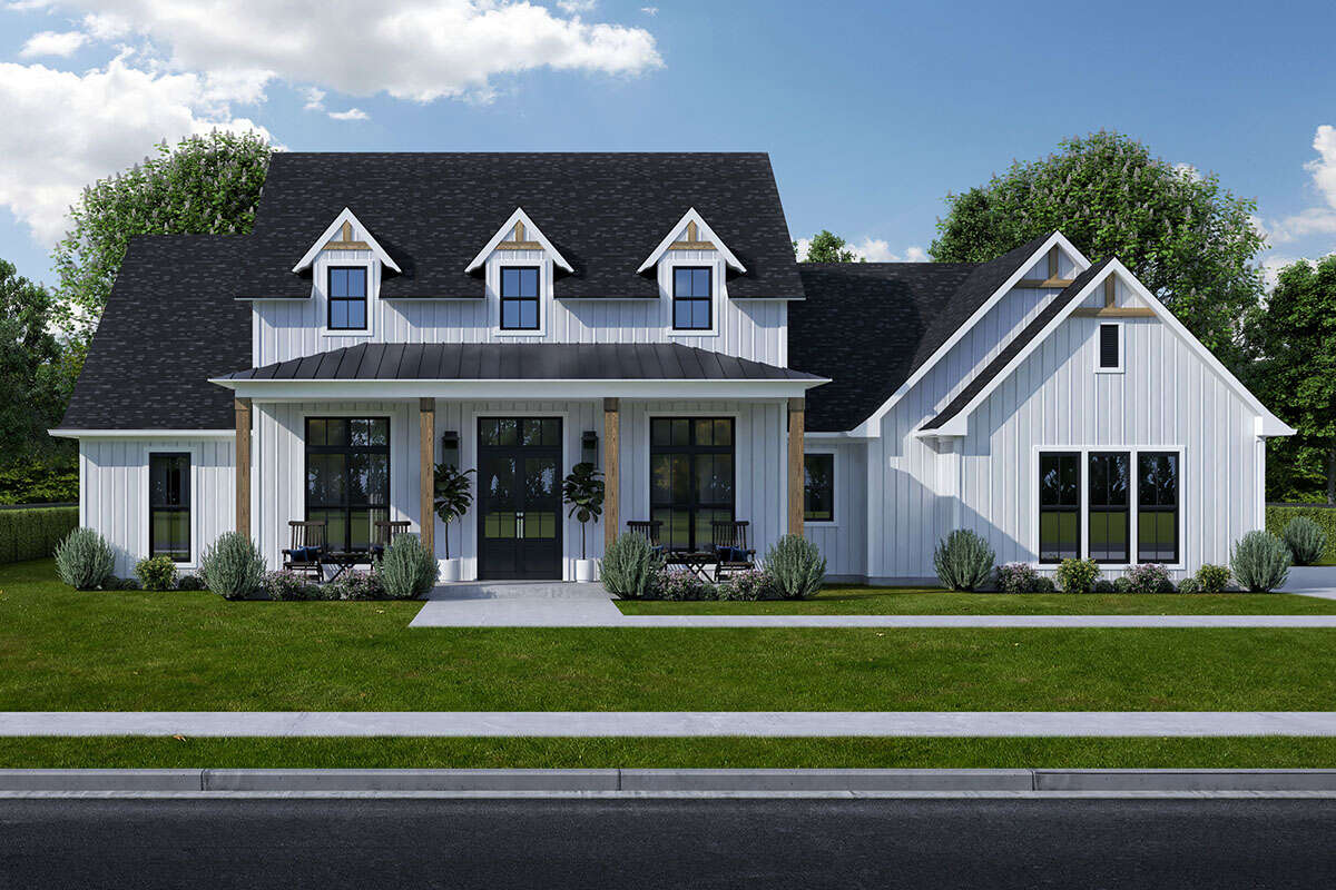 Modern Farmhouse Plan 2966 Square Feet 4 Bedrooms 35 Bathrooms
