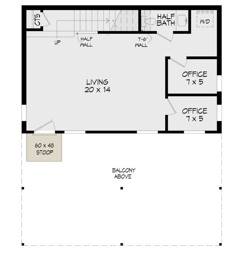 Modern Plan - 1,040 Square Feet, 1 Bedroom, 1.5 Bathrooms | Floor Plan ...