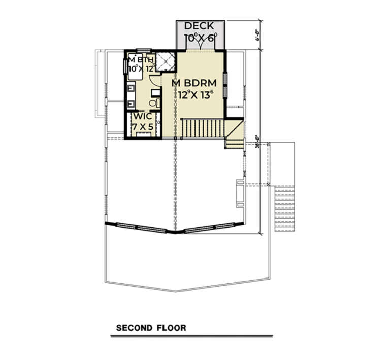 Lake Front Plan - 1,424 Square Feet, 3 Bedrooms, 2 Bathrooms | Floor ...