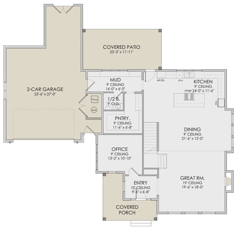 Farmhouse Plan - 3,231 Square Feet, 4 Bedrooms, 3.5 Bathrooms | Floor ...