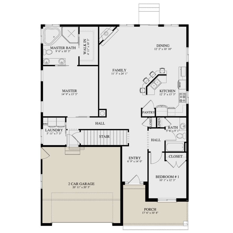 Cottage Plan - 1,545 Square Feet, 2-5 Bedrooms, 2 Bathrooms | Floor Plan #2802-00194 | America's ...