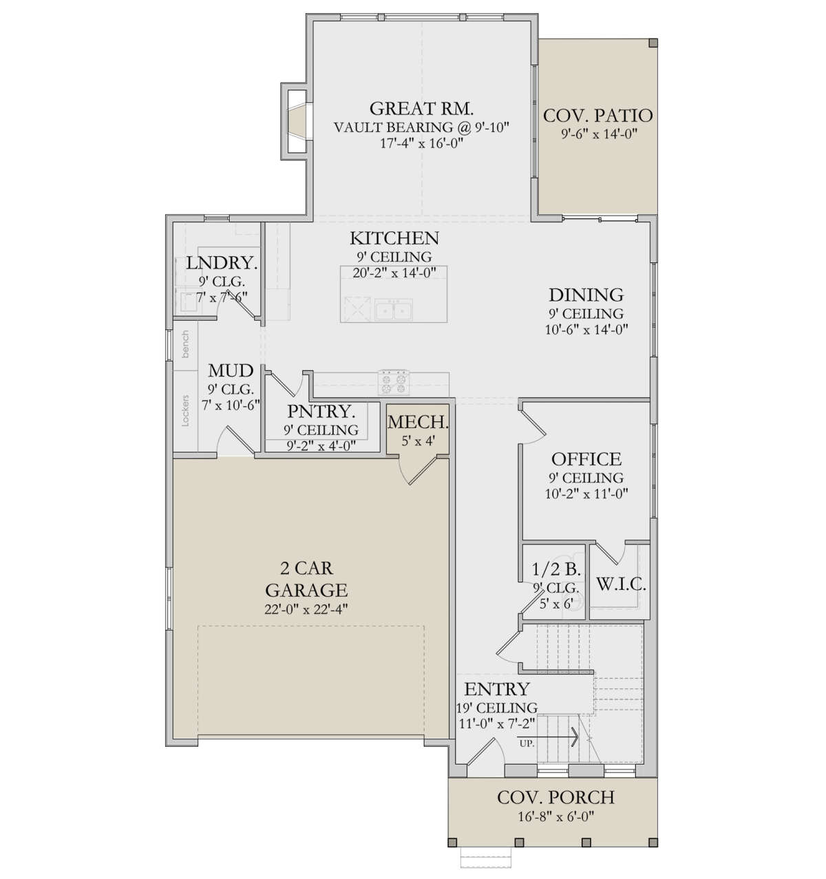Modern Farmhouse Plan: 2,672 Square Feet, 3 Bedrooms, 2.5 Bathrooms - 6422-00073