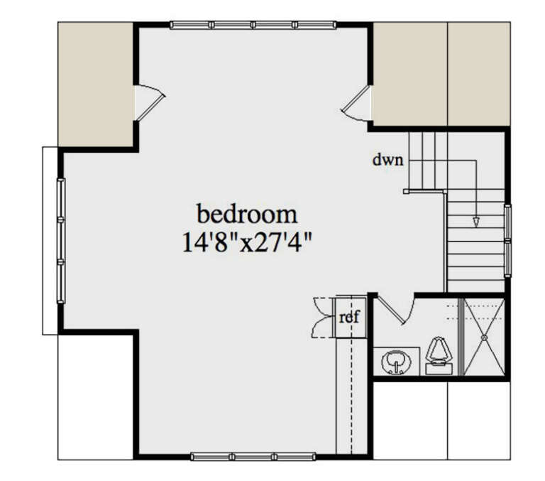Craftsman 2 Car Garage Plan - 665 Square Feet, 1 Bedroom, 1 Bathroom ...
