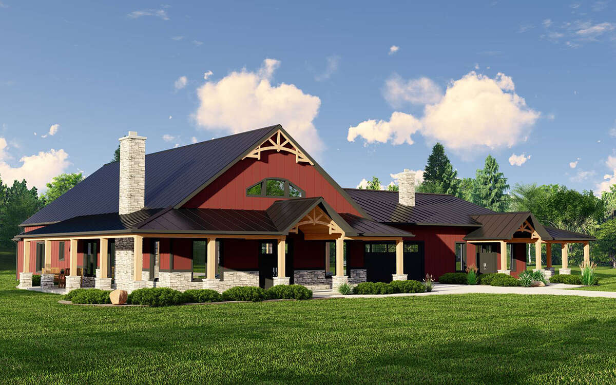 Barn Plan - 4,665 Square Feet, 5 Bedrooms, 4.5 Bathrooms | Floor Plan ...