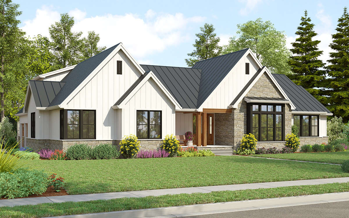 Modern Farmhouse Plan - 2,712 Square Feet, 4 Bedrooms, 2.5 Bathrooms | Floor Plan #2559-00965 ...