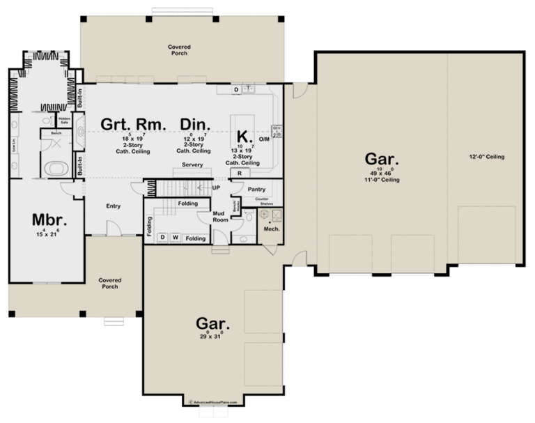 Modern Farmhouse Plan - 2,906 Square Feet, 3 Bedrooms, 2.5 Bathrooms ...