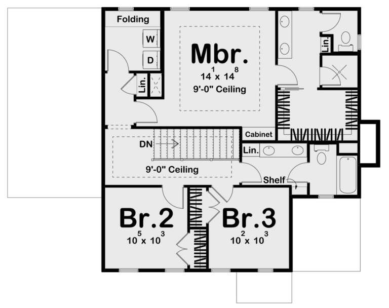Traditional Plan - 1,961 Square Feet, 3 Bedrooms, 2.5 Bathrooms | Floor ...