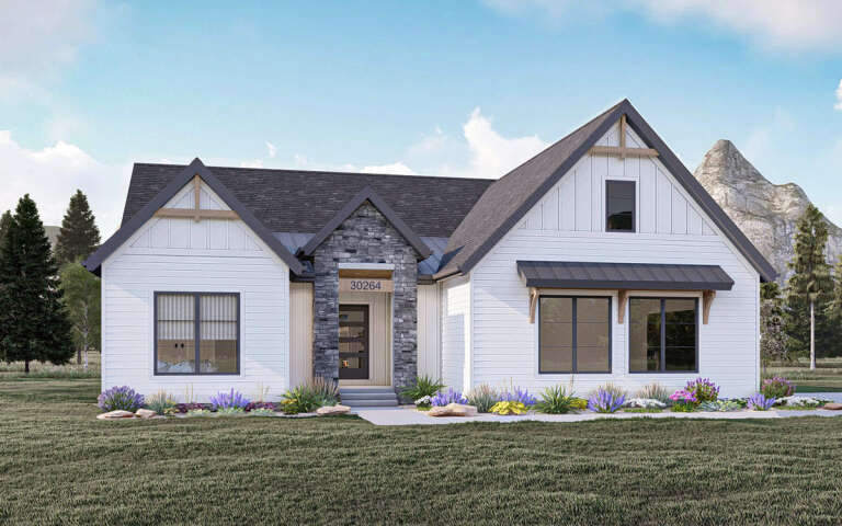 Modern Farmhouse Plan - 1,983 Square Feet, 3 Bedrooms, 2 Bathrooms ...
