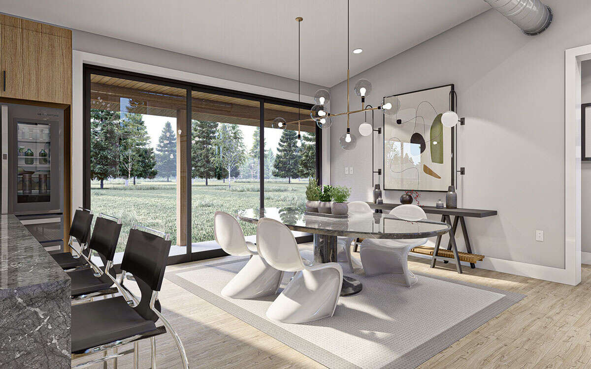 Barn Plan: 1,706 Square Feet, 3 Bedrooms, 2.5 Bathrooms - 963-00762