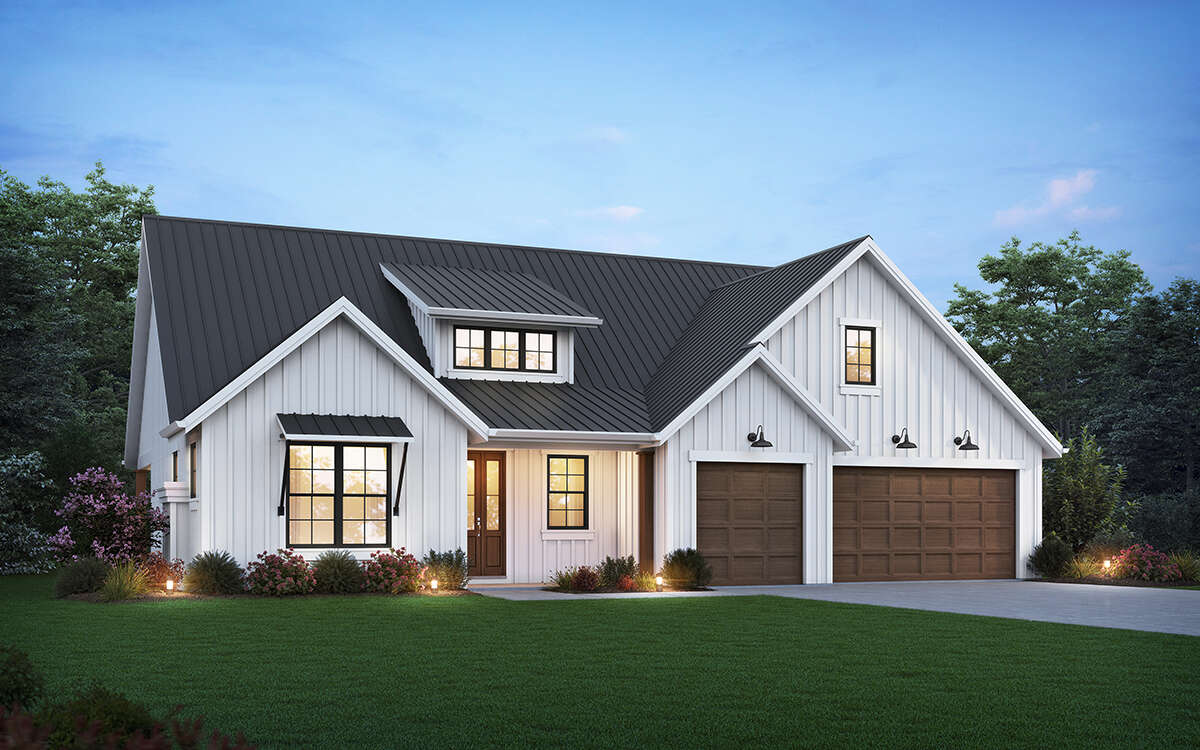 Modern Farmhouse Plan - 2,117 Square Feet, 3 Bedrooms, 2.5 Bathrooms ...