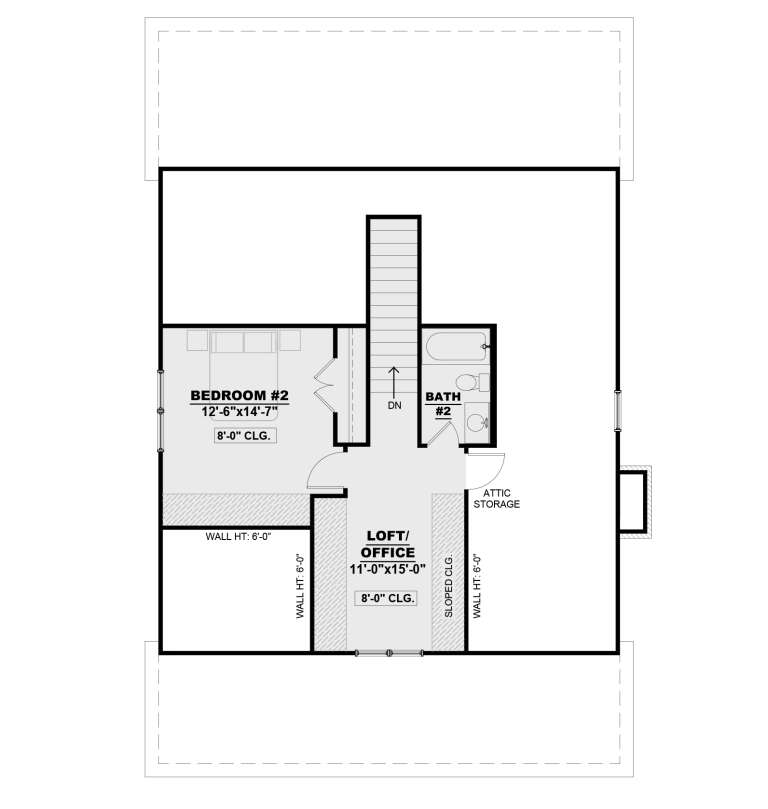 Cottage Plan - 1,675 Square Feet, 2 Bedrooms, 2.5 Bathrooms | Floor ...
