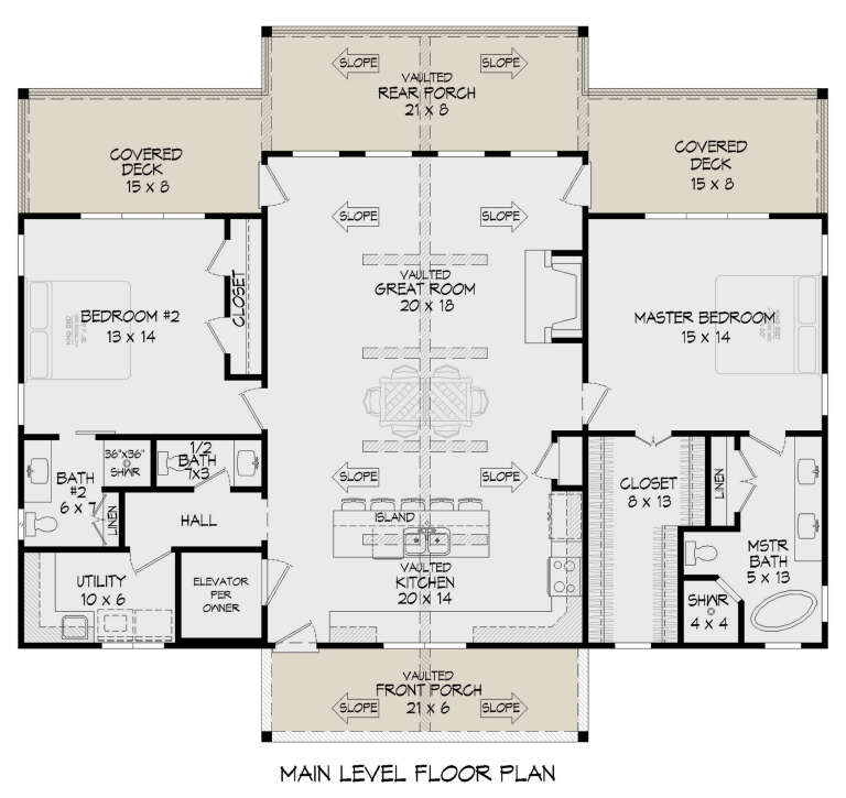 Lake Front Plan - 3,080 Square Feet, 3 Bedrooms, 4 Bathrooms | Floor ...