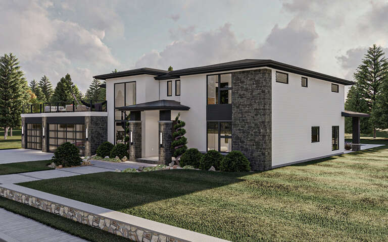Modern Transitional Plan - 3,923 Square Feet, 4 Bedrooms, 3.5 Bathrooms ...