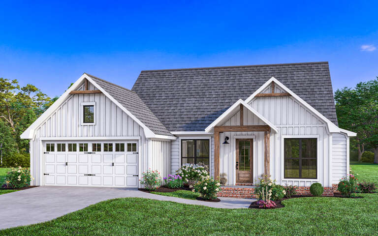 Modern Farmhouse Plan - 1,700 Square Feet, 4 Bedrooms, 2 Bathrooms ...