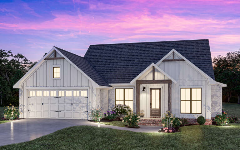 Modern Farmhouse Plan - 1,700 Square Feet, 4 Bedrooms, 2 Bathrooms ...