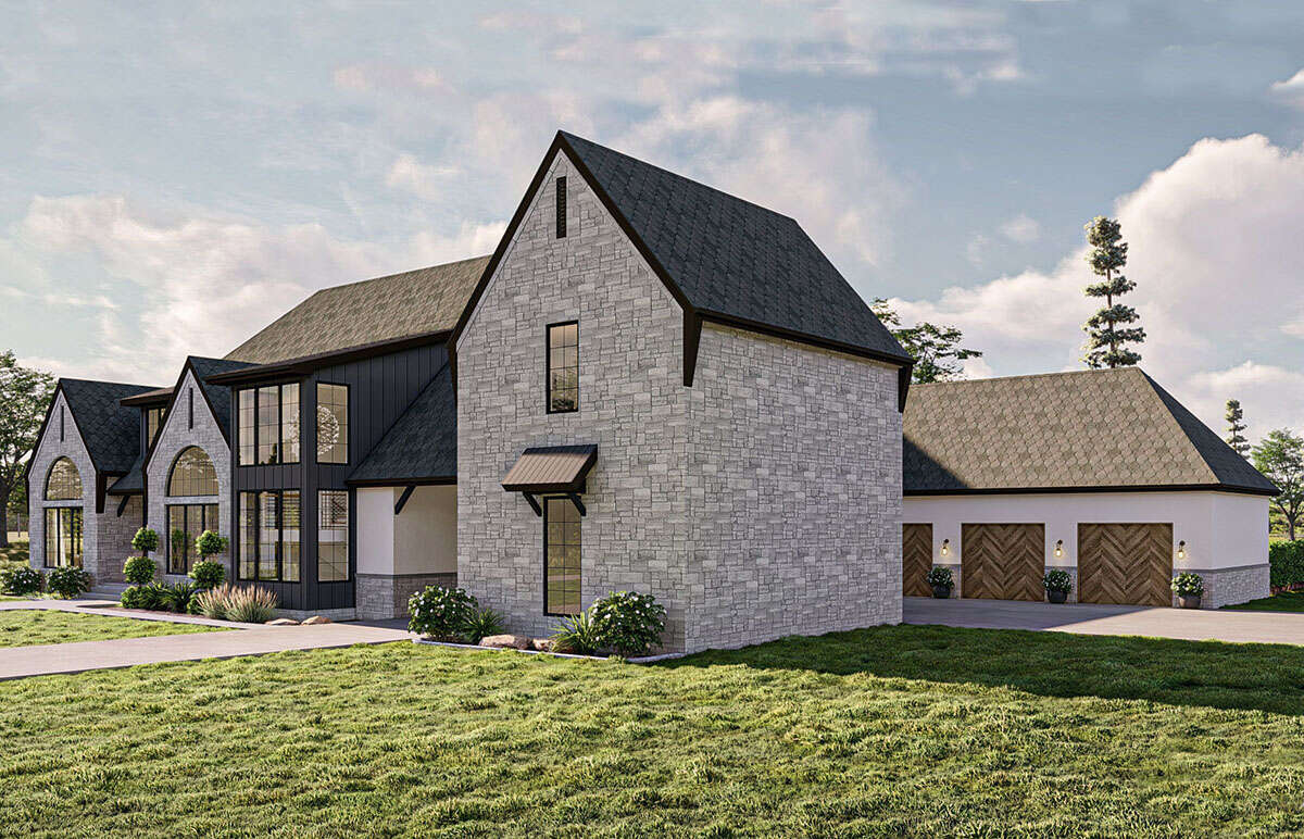 Modern Transitional Plan: 5,153 Square Feet, 5 Bedrooms, 5 Bathrooms ...