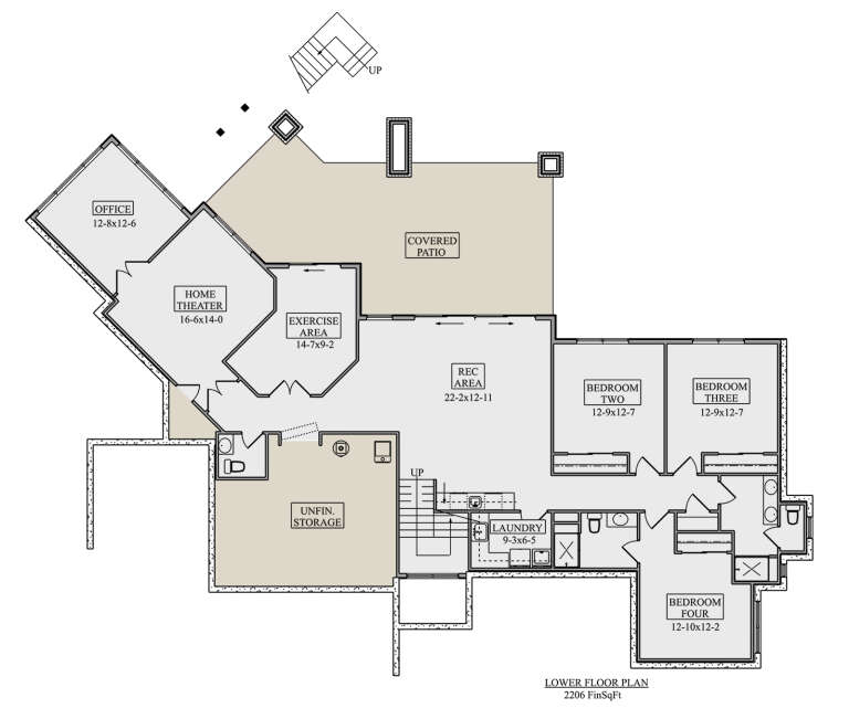 Craftsman Plan - 4,848 Square Feet, 4 Bedrooms, 4 Bathrooms | Floor ...