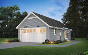 Ranch 2 Car Garage Plan - 1,012 Square Feet, 1 Bedroom, 1 Bathroom ...