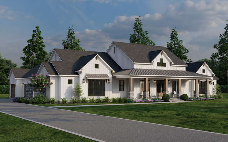 Modern Farmhouse Plan - 2,930 Square Feet, 4 Bedrooms, 3.5 Bathrooms ...