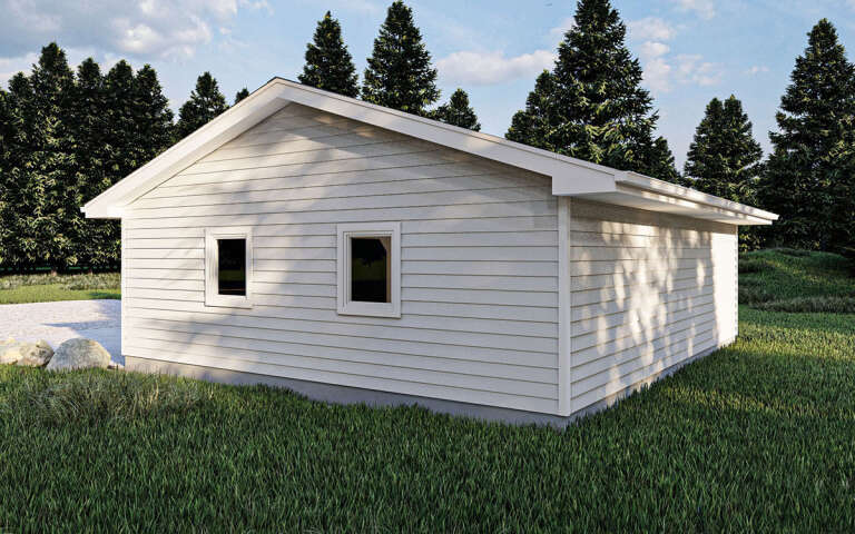 Traditional 2 Car Garage Plan - 672 Square Feet | Floor Plan #963-00848 ...
