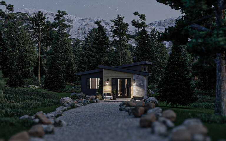 Contemporary Plan - 675 Square Feet, 1 Bedroom, 1 Bathroom | Floor Plan ...