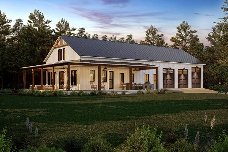 Barndominium Plan - 2,500 Square Feet, 4 Bedrooms, 3 Bathrooms | Floor ...