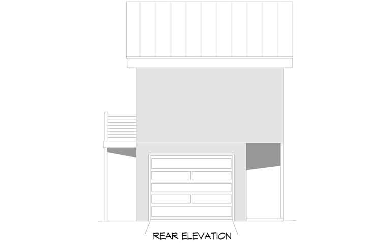 Modern 1 Car Garage Plan - 320 Square Feet, 1 Bedroom, 1 Bathroom ...