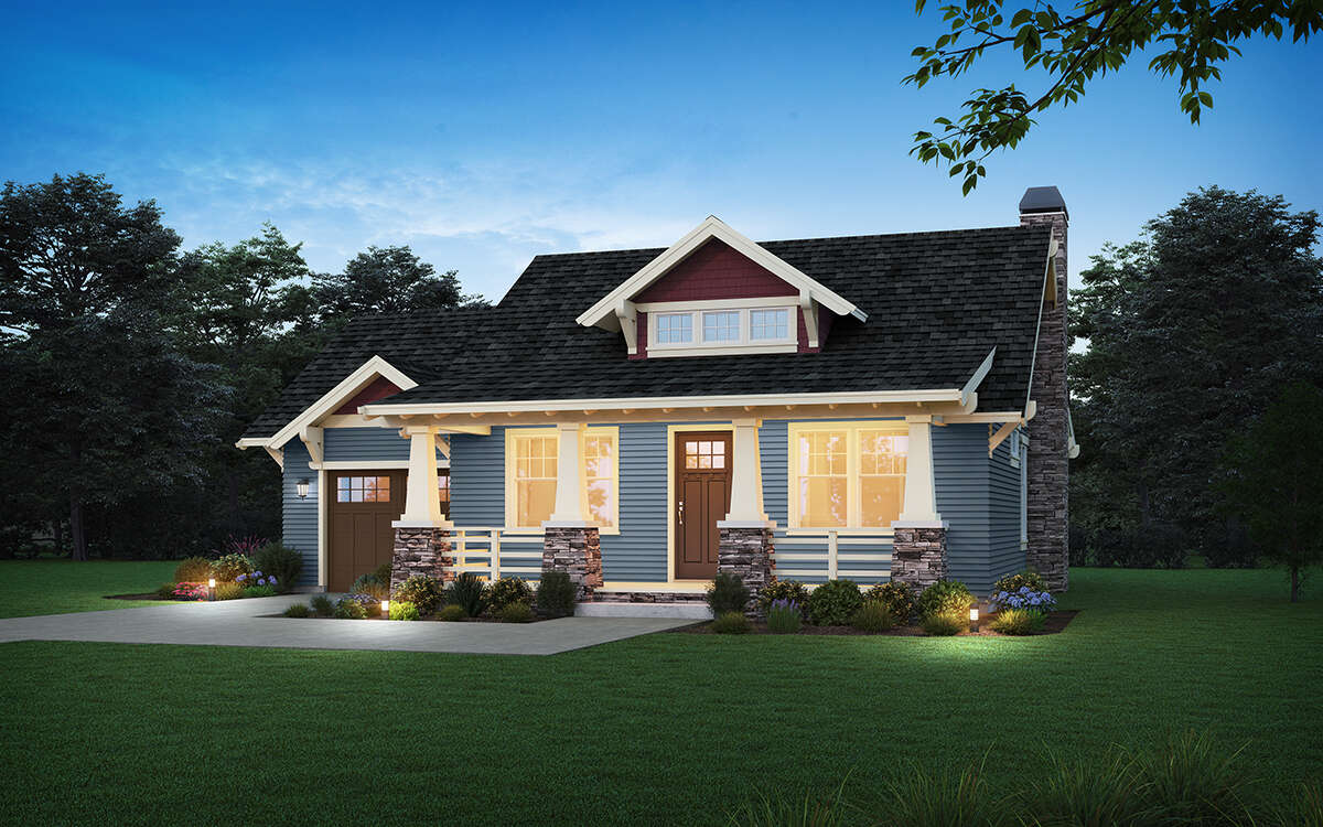 Craftsman Plan - 1,124 Square Feet, 2 Bedrooms, 2 Bathrooms | Floor Plan #2559-01004 | America's ...