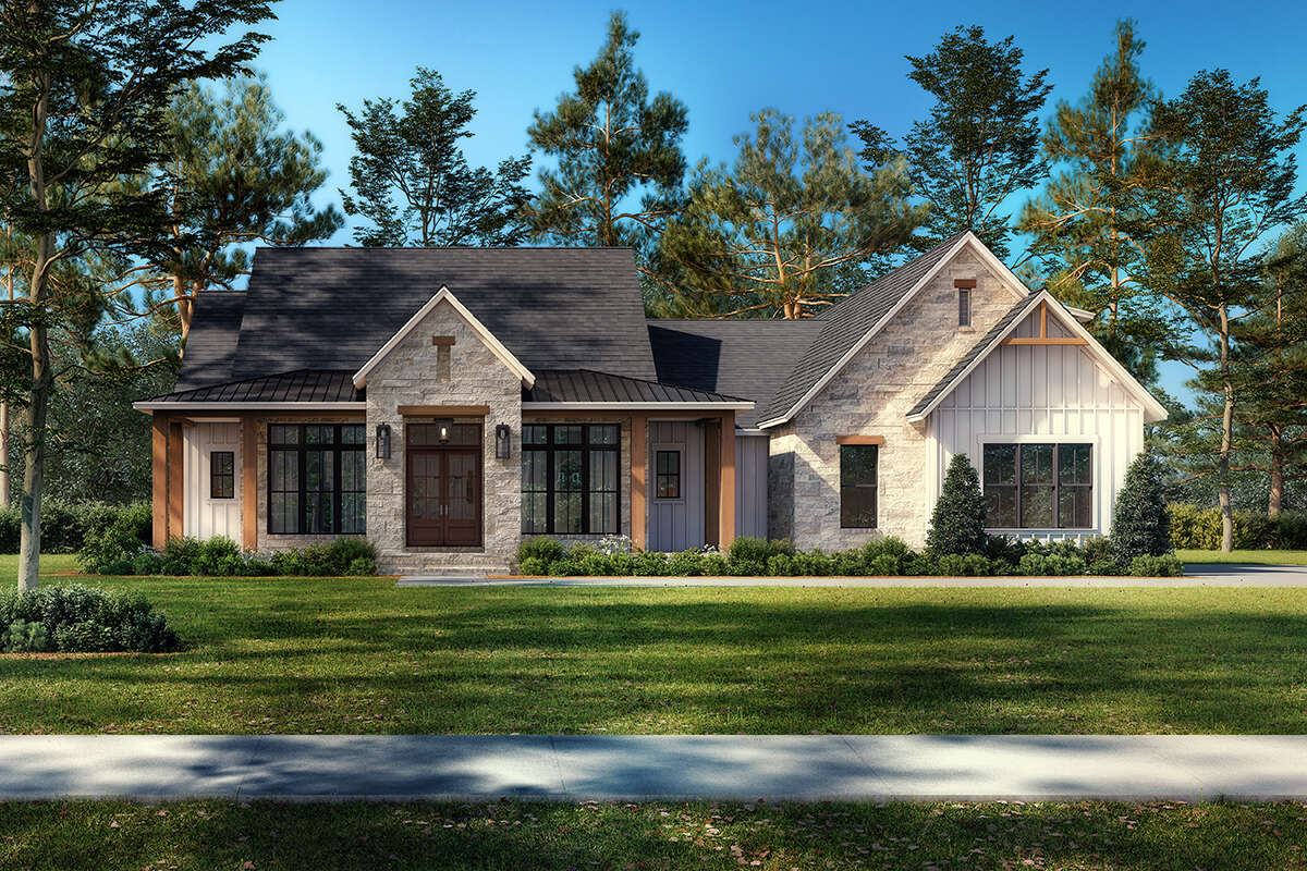 Modern Farmhouse Plan: 2,278 Square Feet, 3 Bedrooms, 3.5 Bathrooms ...