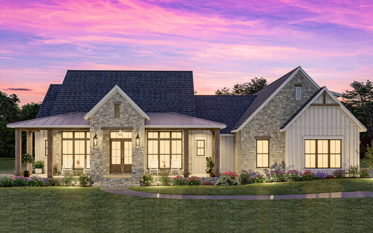 Modern Farmhouse Plan - 2,278 Square Feet, 3 Bedrooms, 3.5 Bathrooms ...