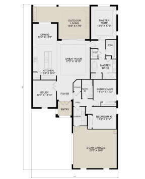 Contemporary Plan - 2,202 Square Feet, 3 Bedrooms, 2 Bathrooms | Floor ...