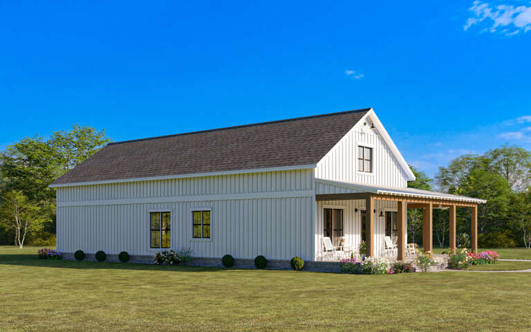 Barndominium Plan - 1,260 Square Feet, 2 Bedrooms, 2 Bathrooms | Floor ...