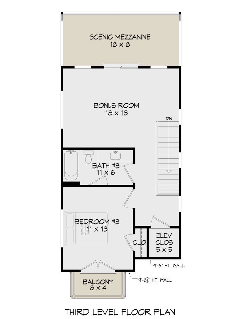 Modern Plan: 2,133 Square Feet, 3 Bedrooms, 3.5 Bathrooms - 940-00917