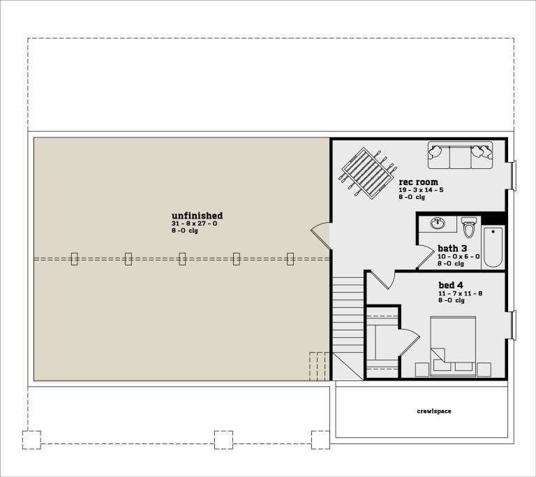 Craftsman Plan: 1,670 Square Feet, 3 Bedrooms, 2 Bathrooms - 7174-00020