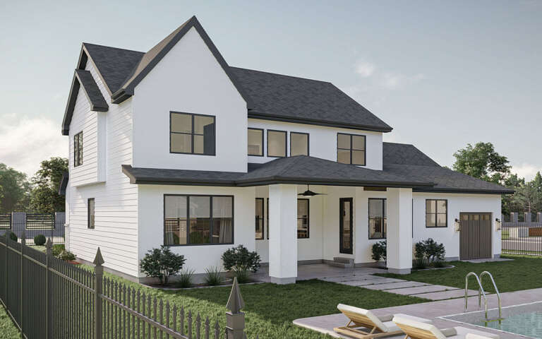 Modern Transitional Plan - 2,891 Square Feet, 5 Bedrooms, 3.5 Bathrooms ...