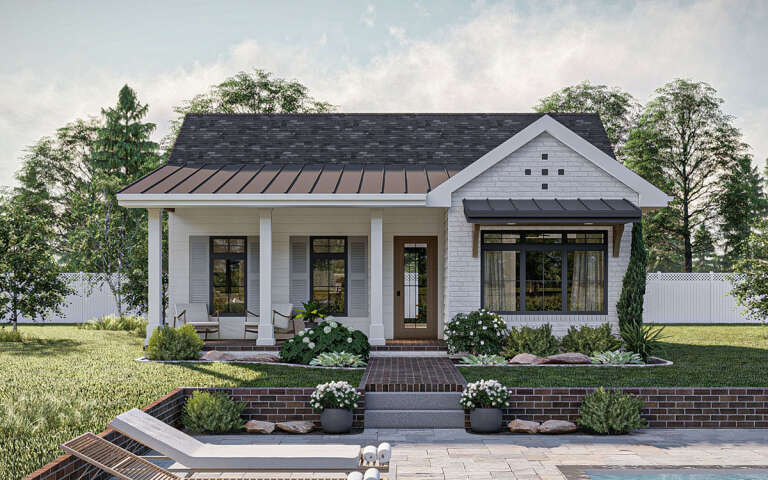 Cottage Plan - 642 Square Feet, 1 Bedroom, 1 Bathroom | Floor Plan #963 ...