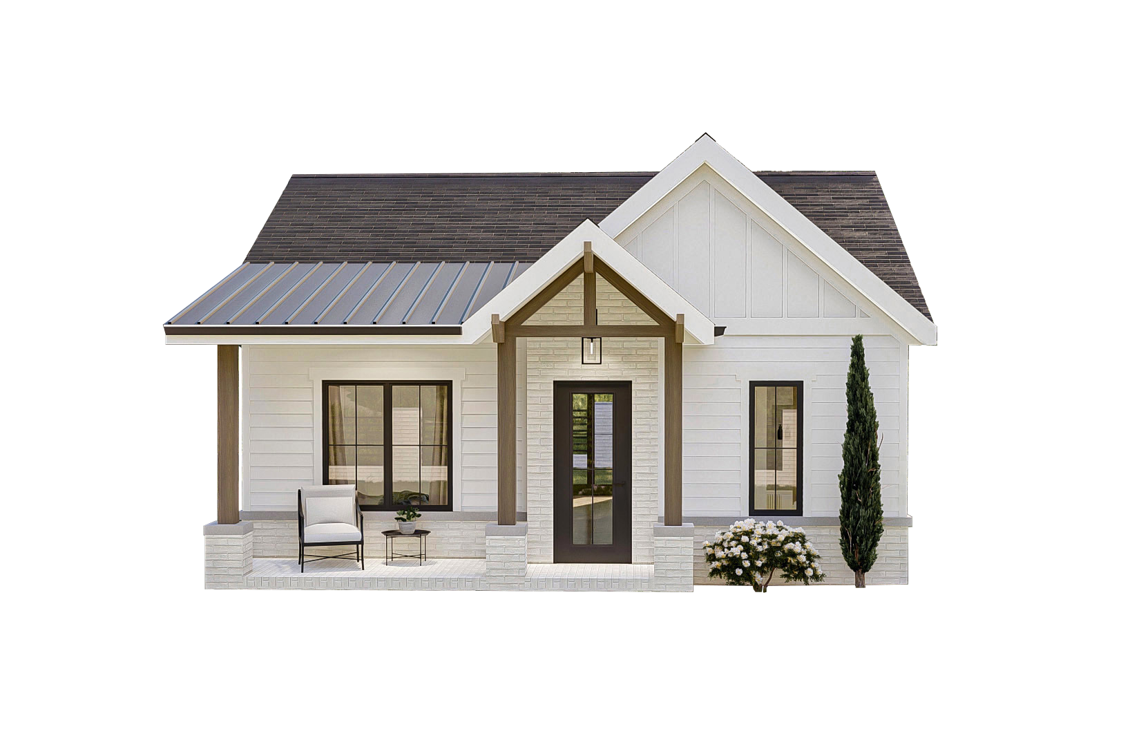Cottage Plan - 651 Square Feet, 1 Bedroom, 1 Bathroom | Floor Plan #963 ...