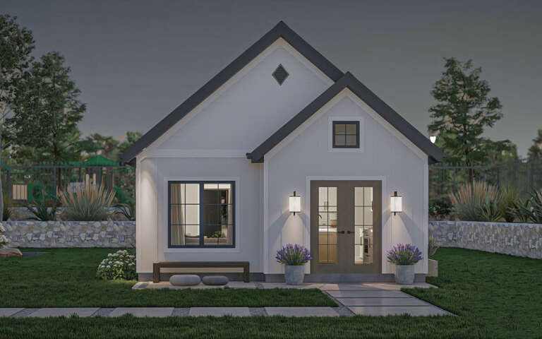Cottage Plan - 595 Square Feet, 1 Bedroom, 1 Bathroom | Floor Plan #963 ...