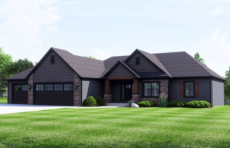 Craftsman Plan - 2,178 Square Feet, 3 Bedrooms, 2.5 Bathrooms | Floor ...
