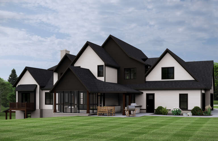 Craftsman Plan - 4,158 Square Feet, 5 Bedrooms, 3.5 Bathrooms | Floor ...