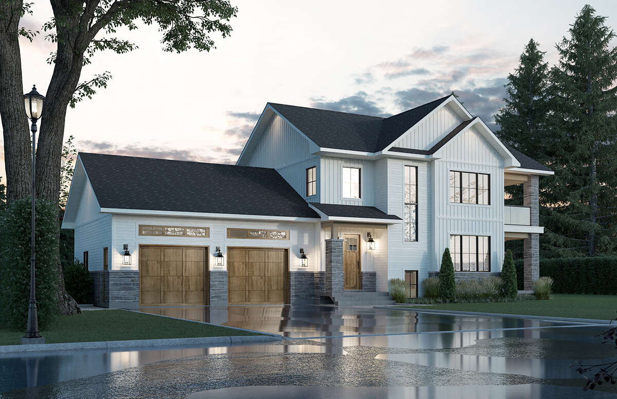 Modern Transitional Plan - 3,166 Square Feet, 4 Bedrooms, 3.5 Bathrooms ...