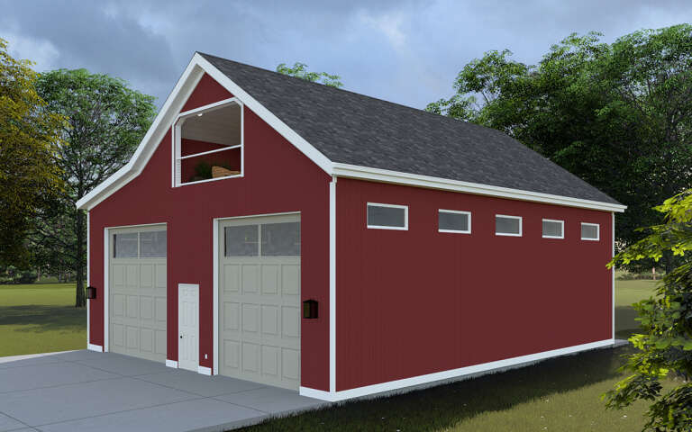 Barn Plan: 1,069 Square Feet, 1 Bathroom - 2802-00271