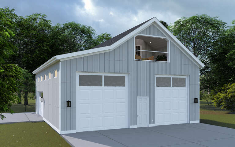 Barn Plan: 1,069 Square Feet, 1 Bathroom - 2802-00271
